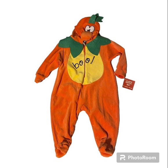 One Pieces | New Baby Kid Halloween Boo Onesie Orange Pumpkin 6m Zip Up ...